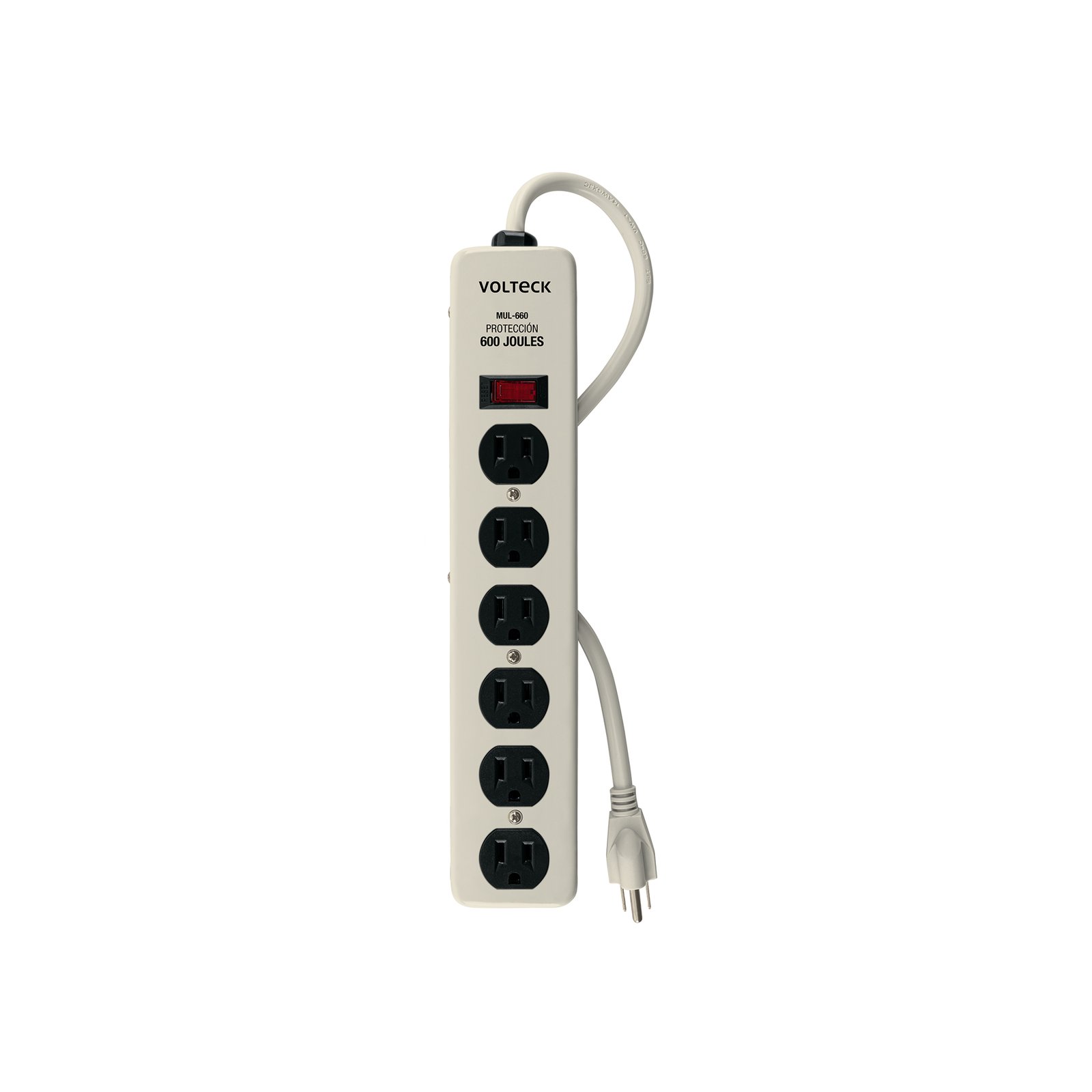 Multicontacto Volteck 14AWG 6E 600J – Alta Protección para Equipos ...